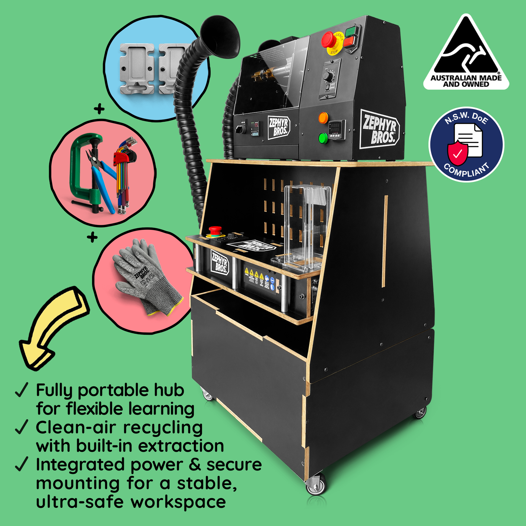 Zephyr Bros. Complete STEM Recycling Workstation – Precious Plastic ...